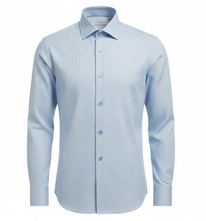 Steven Land - Elite Slim Fit Dress Shirt - Blue – Yamini's Menswear